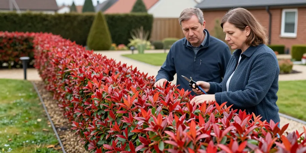 photinia pour haie, est-ce un bon choix esthétique et pratique